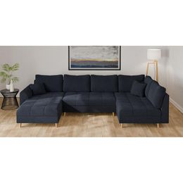 Home Affaire Wohnlandschaft &raquo;CHARRE U-Form mit Ottomane, Ma&szlig;e B/T/H: 310/161/81 cm&laquo; feine Steppung, lose R&uuml;cken- und Zierkissen, auch in Cord und 