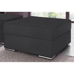 Collection AB Hocker &raquo;John, B: 100 cm&laquo; optional Federkernpolsterung grau Struktur (100% Polyester);Kunstleder SOFTLUX / Struktur (80% Polyester; 20% 