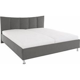 Westfalia Schlafkomfort Polsterbett grau Bezug Bett: Microfaser (100% Polyester);Bonnell-Federkernmatratze: Mischgewebe (51% Polyprophlen, 39% Polyester, 10% Baumwolle);
