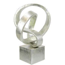 I.GE.A. Dekofigur &raquo;Moderne Deko Skulptur&laquo; Ornamente Statue Dekoration Figuren Geschenkidee, silber silber Polyresin B/H/T: 17cm x 25cm