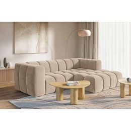 homsy by Ana Johnson Ecksofa &raquo;&raquo;L&laquo; BOUBELLE L-Form, Design-Sofa, Bubble-Optik, Breite 247 cm&laquo; hoher Sitzkomfort dank Wellenunterfederung, L Sitztiefe 
