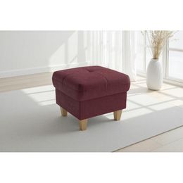 Sit & More sit&more Polsterhocker &raquo;Pamela, B: 58 cm&laquo; 1 Stk. tlg. verschiedene Farben und Stoffe, bis 120 kg belastbar rot 100% Polyester B/H/T: 58cm x 48cm x 