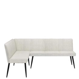 OTTO home Essbank &raquo;Ianna&laquo; schwarze Metallbeine, pflegeleichtem Webstoff Bezug, Breite 193 cm wei&szlig; 100% Polyester B/H/T: 193cm x 82cm x 62cm, Struktur 