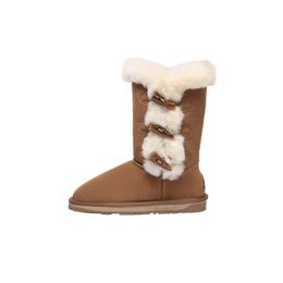 EVERAU Australia Stiefel mit Hornkn&ouml;pfen - Ashy in Kastanie | Gr.: 39