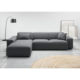 Home Affaire Ecksofa &raquo;Glimminge auch in Breitcord, Feincord, Boucl&eacute; + Easy care-Bezug&laquo; L-Form, Breite 294, Zierkissen grau 100% Polyester B/H/T: 294cm