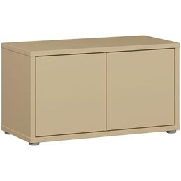 FORTE Schuhbank &raquo;Alice Springs, Grifflos, 8 Paar Schuhe, Polsterauflage optional&laquo; B/H/T 74,5/41,5/34,9 cm, Push to open beige Holzwerkstoff B/H/T: 