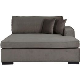 Home Affaire Sofaelement &raquo;Skara XXL&laquo; Modul XXL - zum eigenen Zusammenstellen, Armlehne links/rechts w&auml;hlbar grau 100% Polyester Samtoptik, rechts