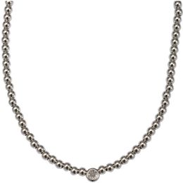 Firetti Herren Kette mit Anh&auml;nger &raquo;Schmuck Geschenk Edelstahl Halsschmuck Halskette Kugeln&laquo; Made in Germany - mit Zirkonia (synth.) silber Edelstahl, 
