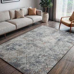 OTTO home Teppich &raquo;Micah&laquo; rechteckig 8 mm H&ouml;he Kurzflor, modernes Design, pflegeleicht, Wohnzimmer beige Polyester B : 80cm 1 Stk., 8mm, L: 150cm