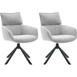 OTTO home Esszimmerstuhl &raquo;Cusey, 360&deg; drehbar, extra dicke Polsterung, 2er-Set&laquo; (Set) 2 Stk.mit 360&deg; Metallfu&szlig;, Komfort-R&uuml;ckenlehne und 
