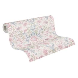 A.S. Cr&eacute;ation Vliestapete &raquo;Landhaustapete mit V&ouml;geln&laquo; gemustert matt neutral leicht strukturiert Florale Tiertapete Tapeten Wohnzimmer Schlafzimmer K&uuml;che Design 