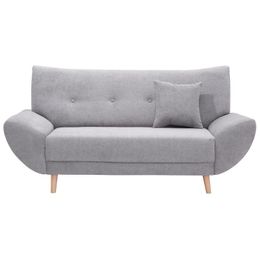 Home Affaire 2-Sitzer &raquo;Basta, komfortable Wellenunterfederung, Breite 174cm&laquo; grau (100% Polyester) Struktur fein (100% Polyester) Chenille B/H/T: 