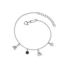 Engelsrufer Damen Armband &raquo;Yin Yang Buddha und Om&laquo; Made in Germany - mit Zirkonia (synth.) - mit S&uuml;&szlig;wasserzuchtperle silber 20cm, Perlen Silber 925 (