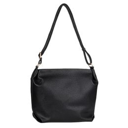 Gabor Damen Hobo &raquo;Telia&laquo; dezente Falten, eleganter Rei&szlig;verschlusszipper mit goldenem Zierkubus schwarz B/H/T: 37cm x 29cm x 13cm