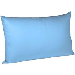 Fleuresse Kissenbezug &raquo;Colours Mako Satin, 100% Baumwolle, mit Rei&szlig;verschluss&laquo; Mako Satin, gl&auml;nzend, glatt, Premium Qualit&auml;t blau Mako-Satin, Mako-