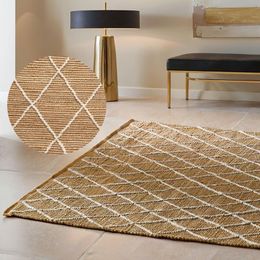 Hanse Home Teppich &raquo;Kunu Juteteppich&laquo; rechteckig 10 mm H&ouml;he Naturfasern, Jute mit Baumwolle, Wohnzimmer, Diele, Flur, Boho, Skandi braun Jute B : 80cm