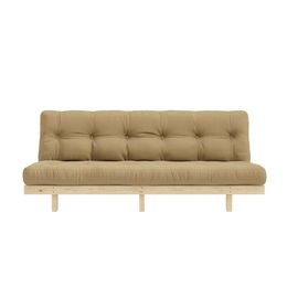 Karup Design Schlafsofa &raquo;Lean 200 Schlafsofa, G&auml;stebett, Sofa mit Futonmatratze&laquo; Inkl. Futonmatratze, Liegefl&auml;che 130x200 cm, FSC zertifizierte Kiefer gelb Bezug: 