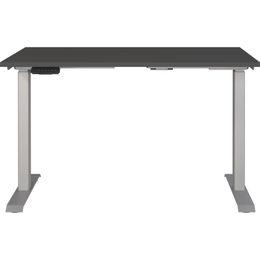 Germania Schreibtisch &raquo;Jet&laquo; moderne Farbvariationen, Breite 120/140/160/180 cm, Made in Germany grau B/H/T: 120cm x 72cm x 80cm, Gestellfarbe silber