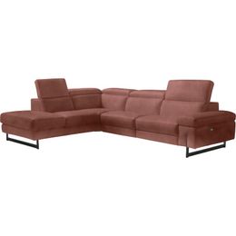 Egoitaliano Ecksofa &raquo;Candice, elegant, edel und bequem, erstklassiger Sitzkomfort, L-Form&laquo; inkl. 2 elektrischer Relaxfunktionen, Bedienung &uuml;ber Taste an Armlehne 