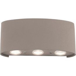Paul Neuhaus LED Wandleuchte &raquo;CARLO&laquo; LED-Board 1 Stk. Warmwei&szlig; IP54, F&uuml;r Innen und Au&szlig;en, Lichtstrahl nach oben und unten beige 6, H: 8cm, 1 Stk.