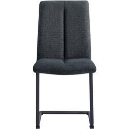 Duo Collection Esszimmerstuhl &raquo;Emmy Freischwinger&laquo; (Set) 4 Stk.robuster Bezug, Fu&szlig;gleiter f&uuml;r die Sicherheit, bis 110 kg belastbar grau Polyester B/H/T: 47cm x 98cm 