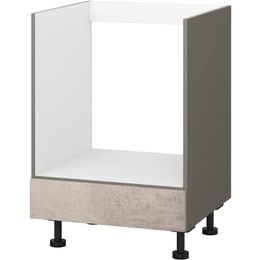 KOCHSTATION Herdumbauschrank &raquo;KS-Trea UHBL60&laquo; Breite 60 cm, H&ouml;he 75 cm grau anthrazit, B/H/T: 60cm x 75cm x 56cm