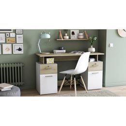 Demeyere Group Schreibtisch &raquo;Platon&laquo; Schreibtisch mit funktionaler Ausstattung wei&szlig; B/H/T: 135cm x 76,4cm x 55cm