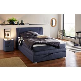 Jockenh&ouml;fer Boxspringbett &raquo;"Amira", mit Bettkasten und Topper&laquo; erh&auml;ltlich in den Breiten 120,140 & 180cm blau Bezug: 100% Polyester;Topper und Matratzenspiegel: 