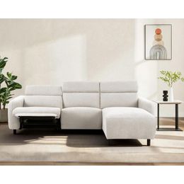 OTTO home Ecksofa &raquo;SKAANE Struktur, L-Form, 274 cm, manuelle/elektrische Relaxfunktion,&laquo; 274 cm, mit Kopfteilverstellung und man. oder elektr. 