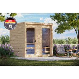 Karibu Saunahaus &raquo;Micore 2&laquo; verschiedene Varianten Bio-Ofen, externe Steuerung, 9 kW