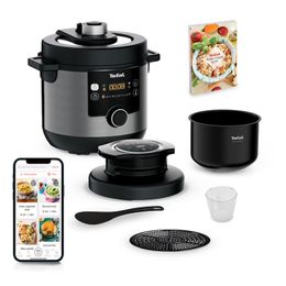 Tefal Multikocher &raquo;Turbo Cuisine & Fry inkl. Extra-Crisp-Deckel, 1-Knopf-Bedienung&laquo; Schnellkochtopf/ Hei&szlig;luftfritteuse, 15 automatische Programme, CY7788 