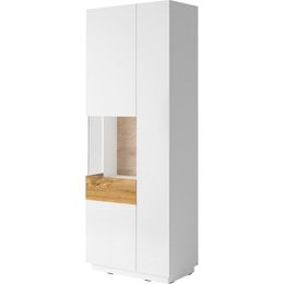 OTTO home Vitrine &raquo;SILKE&laquo; H&ouml;he 207 cm wei&szlig; B/H/T: 80cm x 207cm x 40cm, T&uuml;ranschlag links