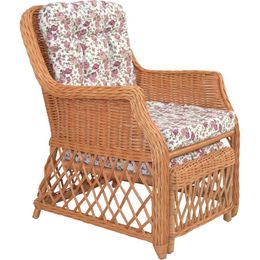 Home Affaire Rattanstuhl () Handarbeit, Ma&szlig;e (B/T/H): (67/75/91) braun B/H/T: 67cm x 91cm x 75cm