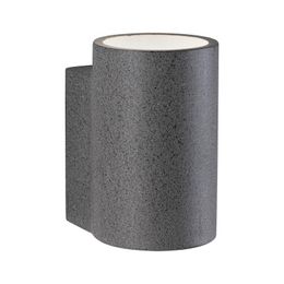 Paulmann LED Au&szlig;en-Wandleuchte &raquo;Concrea IP65 110x135mm 3000K 6,8W 300lm 230V schwarzer Sandstein Beton&laquo; 1 Stk. Warmwei&szlig; schwarz 1, H: 17cm, 1 Stk.