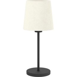 Eglo Tischleuchte &raquo;Febres Tischlampe, Nachttischlampe, Metall und Stoff, E27, Lampe&laquo; E27 1 Stk. Tischleuchte - H44 x &Oslash;18 cm - schwarz - 1X60W exkl. 