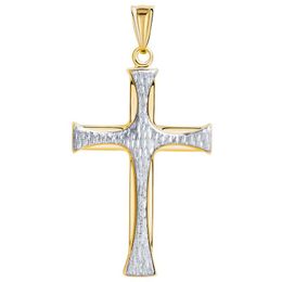 Firetti Kreuzanh&auml;nger &raquo;Schmuck Geschenk Gold 375 Halsschmuck Anh&auml;nger Halskette Kreuz&laquo; gold Gelbgold 375, 1,5 g