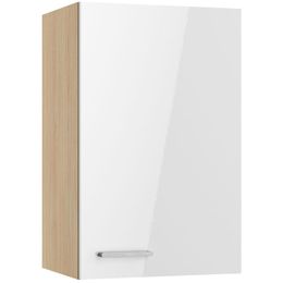 KOCHSTATION H&auml;ngeschrank &raquo;KS-Lucy&laquo; Breite 45 cm, mit 1 T&uuml;r, 2 Einlegeb&ouml;den, Soft-Close Eiche hell, B/H/T: 45cm x 70,4cm x 34,6cm, T&uuml;ren: 1 Stk.