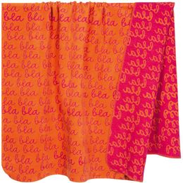 Pad Wohndecke &raquo;LUST&laquo; Made in Europe, Wendefunktion, mit Schriftzug, 150x200 cm orange Mischgewebe B/L: 150cm x 200cm