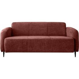 Home Affaire 3-Sitzer &raquo;Marone bequem, Breite 185cm, komfortable Wellenunterfederung&laquo; orange 100% Polyester B/H/T: 185cm x 76cm x 90cm, Velours