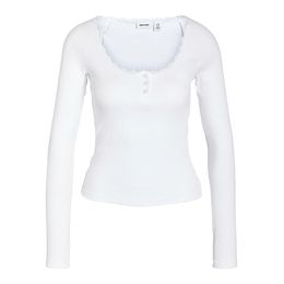 Noisy may Oberteil mit langen &Auml;rmeln in Bright White1 | Gr.: XL