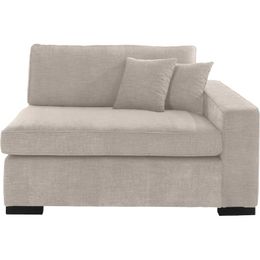 Home Affaire Sofaelement &raquo;Skara XXL&laquo; Modul XXL - zum eigenen Zusammenstellen, Armlehne links/rechts w&auml;hlbar beige 100% Polyester Samtvelours, Armlehne