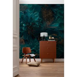 Komar Fototapete &raquo;Ombres&laquo; bedruckt glatt 350 x 250 cm (Breite x H&ouml;he) - Tapete, Vlies, Wohnzimmer, Schlafzimmer blau Vlies B/L: 350m, Rollen: 1
