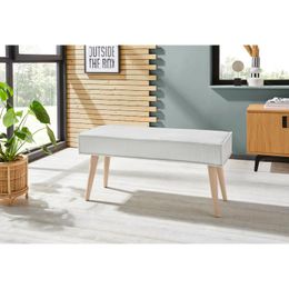 exxpo - sofa fashion Eckbank &raquo;Lungo&laquo; Frei im Raum stellbar beige 100% Polyester B/H/T: 104cm x 50cm x 40cm, Veloursstoff, Bankhocker