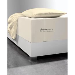 Fleuresse Spannbettlaken &raquo;Comfort XL&laquo; Mako-Jersey, f&uuml;r Matratzen bis 40 cm H&ouml;he, Bettlaken, Spannbetttuch beige Mako-Jersey, Obermaterial: 96% 