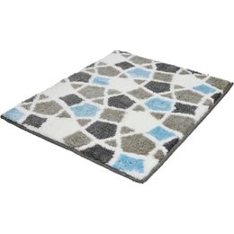 Kleine Wolke Badematte &raquo;Sintra, Badvorleger, Badezimmer Teppich&laquo; H&ouml;he 15 mm rutschhemmend beschichtet fu&szlig;bodenheizungsgeeignet Badteppich, modernes Mosaikdesign 