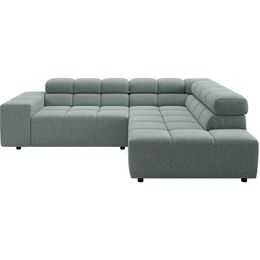 Home Affaire Ecksofa &raquo;Ancona, Ecksofa, incl. Kopfteilverstellung, Breite 249 cm, L-Form&laquo; wahlweise elektrische Sitztiefenverstellung gr&uuml;n 100% 