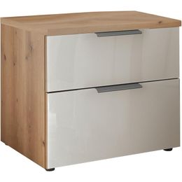 Wiemann Nachtkonsole &raquo;Como&laquo; vormontiert beige Floatglas, Holzwerkstoff, Metall B/H/T: 60cm x 46,4cm x 43cm, 2 Stk.