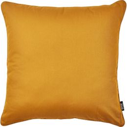 done. Dekokissen &raquo;Uni&laquo; unifarben, Rei&szlig;verschluss, Kissenh&uuml;le ohne F&uuml;llung, 1 St&uuml;ck gold Baumwolle B/L: 65cm x 65cm, 1 Stk.