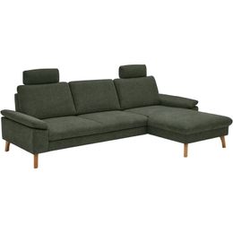 Die PlanBar Ecksofa &raquo;PP-LA24075 L-Form, Breite 286 cm&laquo; opt. mit Kopfst&uuml;tzen, Schlaffunktion, mot. Ottomane, Sitztiefenverst. 100% recyceltes Polyester