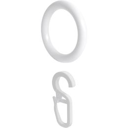 Liedeco Gardinenring f&uuml;r Gardinenstangen &Oslash; 28 mm wei&szlig; Materialmix &Oslash; 2,8cm, 10 Stk.